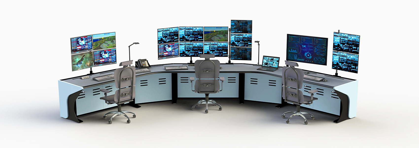 Blade Line of Console Furniture For Control Rooms by Inracks
